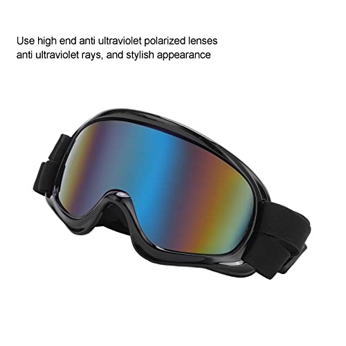 Dog Sunglasses Prevent UV Stylish Comfortable Exquisite Small Pet Sunglasses for Dogs (Black Frame Blue Film)