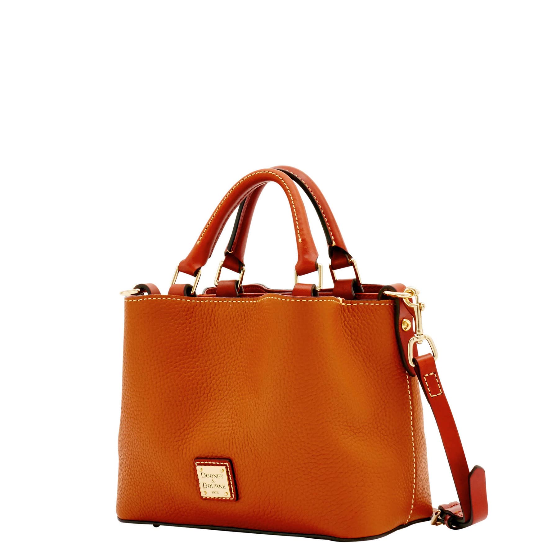 Dooney & Bourke Handbag, Pebble Grain Mini Barlow Satchel - Brown