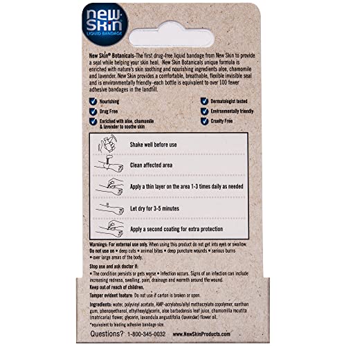 NEW-SKIN Botanicals Liquid Bandage for Minor Cuts and Scrapes, 0.3 Ounce