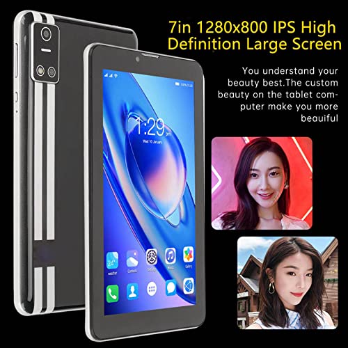 BUUA HD Tablet, Support Multi Languauge 2GB RAM 32GB ROM 3G Calling Tablet 1280x800IPS HD Display for Amusement (US Plug)