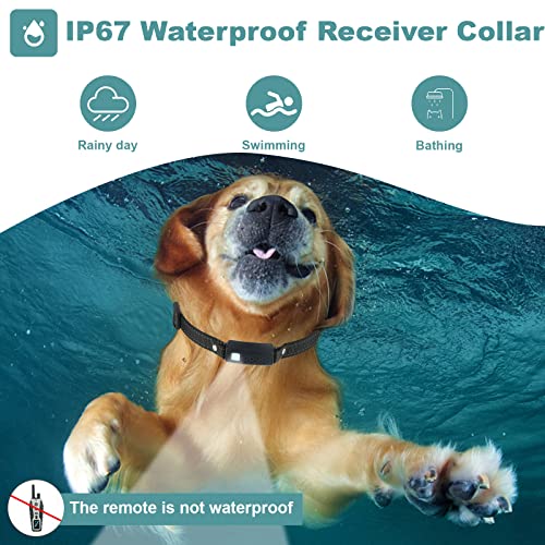 Dog Training Collar - Electronic Dog Shock Collar with Remote 4000FT, Rechargeable IPX7 Waterproof Dog Collar with 3 Training Modes and 2 Anti-Lost Lights, Security Lock for All Breeds, Sizes