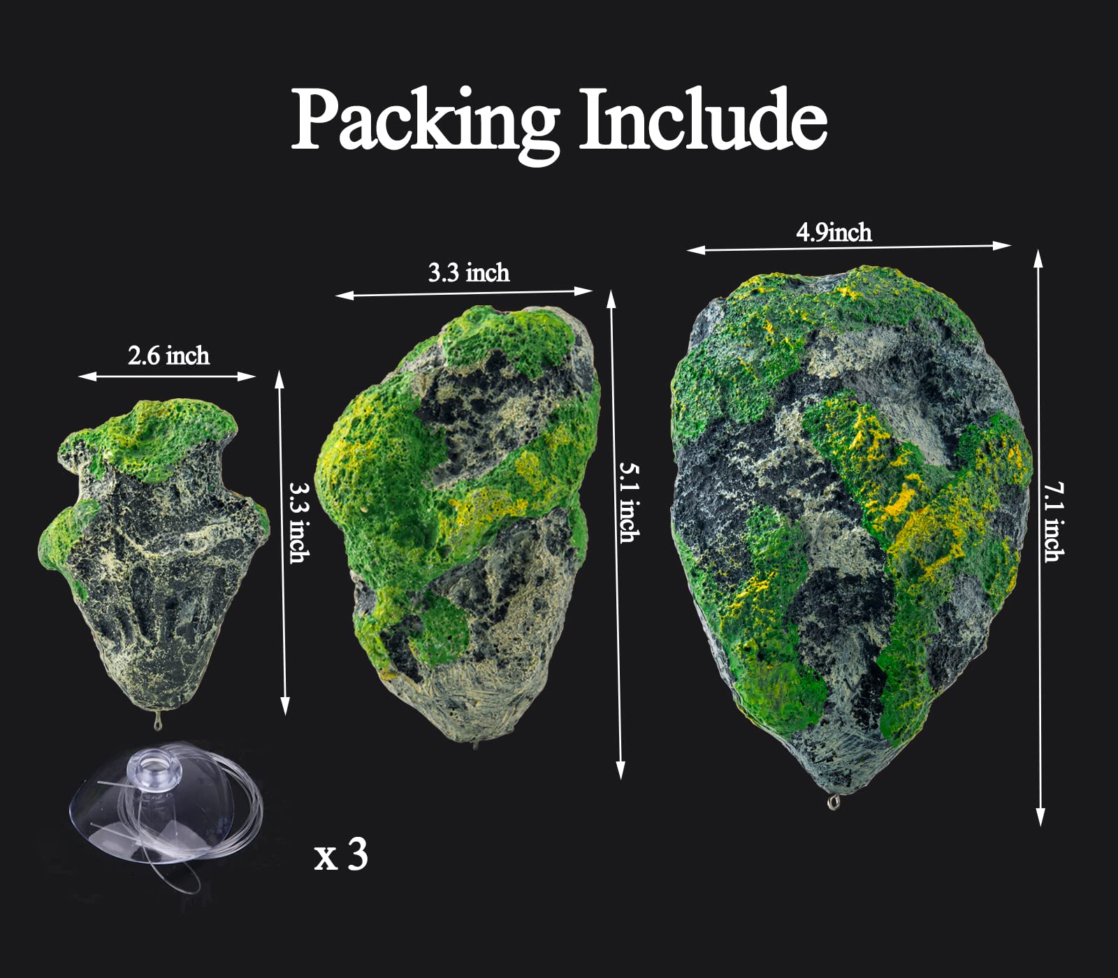 dgudgu Decorations Aquarium Decorations fish tank Accessories Aquarium Décor Floating Rocks Betta Decorations Hallelujah Mountains
