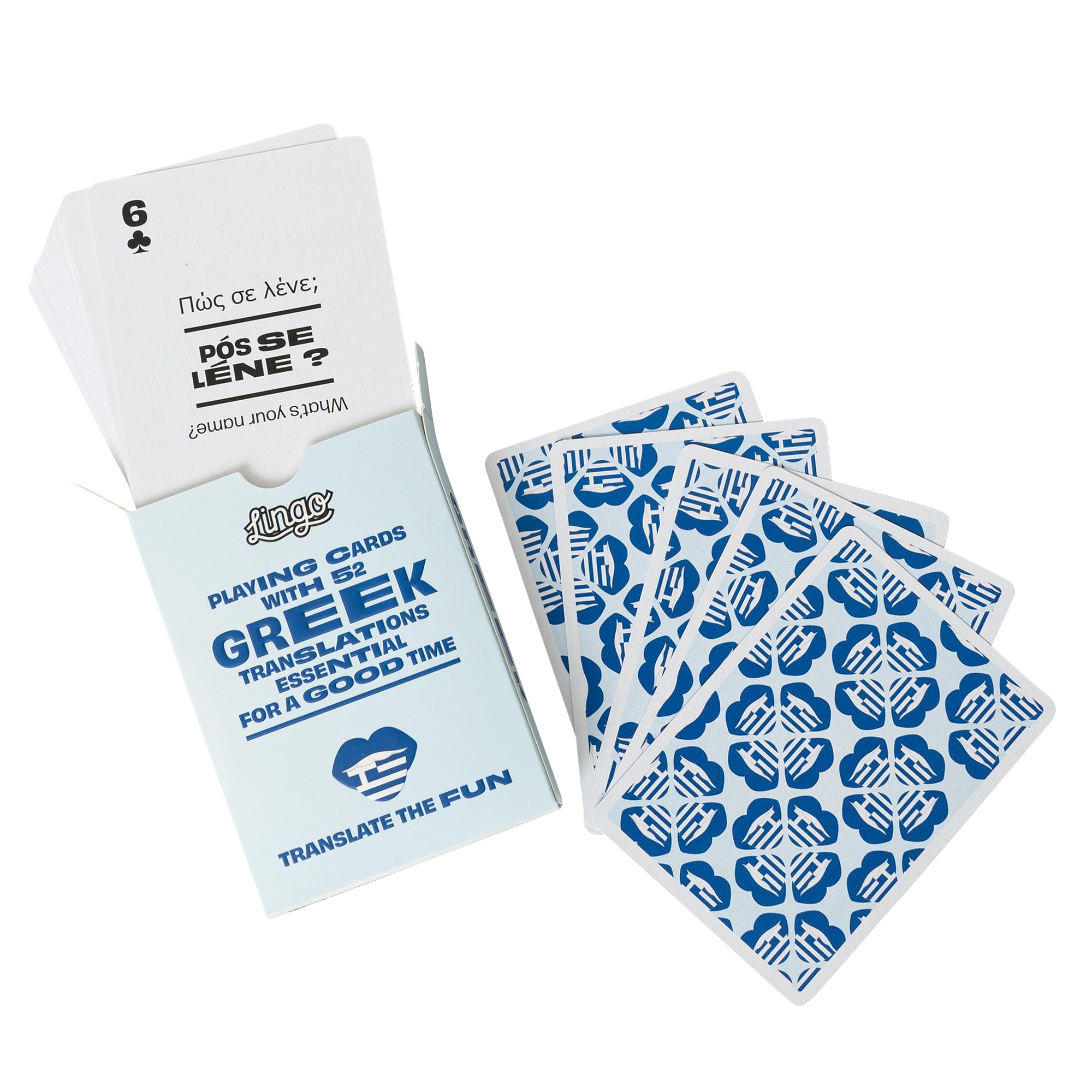 Greek Lingo Playing Cards | Travel Flashcards | Learn Greek Vocabulary in A Fun & Easy Way | 52 Essential Translations