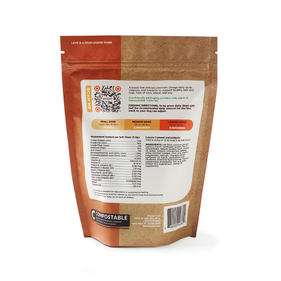 Mission-Proven Globally in Our Counterterrorism Work - Ultimate Skin & Coat Dog Chews-3X The Chews-Advanced Daily, Omega 3, DHA, EPA, Dry Skin Soother