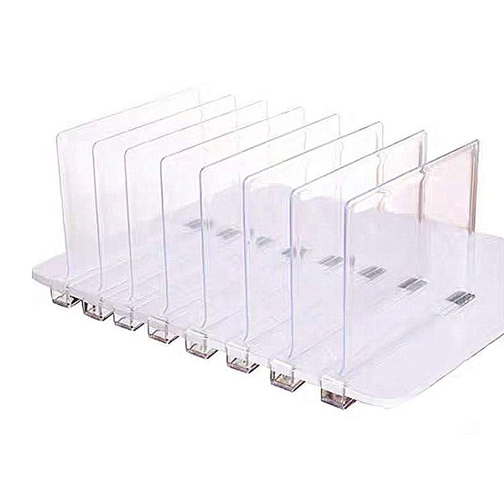 Bernese 6pcs Acrylic Shelf Dividers for Closets,Clear Closet Shelf Dividers,Organize Clothes, Books,Towels and Hats