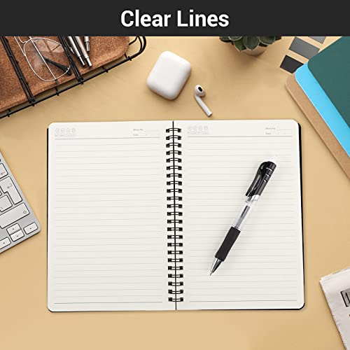 EUSOAR A5 Spiral Notebook, 6 Pack 5.5" x 8.3" 120 Pages Lined Travel Writing Notebooks Journal, Memo Notepad Sketchbook, Students College Office Business Subject Diary Ruled Spiral Book Journal