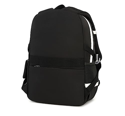 Jaygulf Waterproof Women Laptop Backpack Fashion Girl Daypack Black