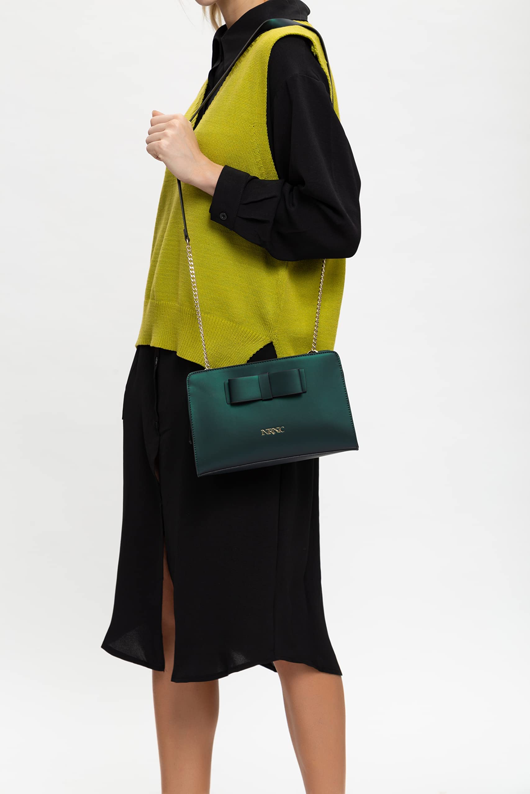 Intrinsic Vegan Leather Small Chain Side Purse Mini Crossbody Bags for Women