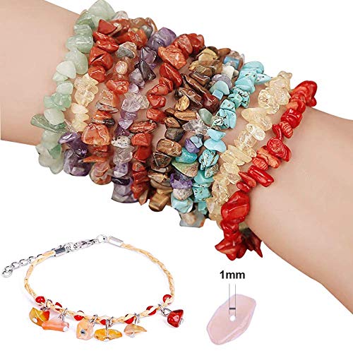 EuTengHao 14523 Irregular Chips Stone Beads Natural Gemstone Beads Kit Glass Seed Beads Small Craft Beads Small Beads for DIY Bracelet Necklaces Earring Crafting Jewelry Making Supplies