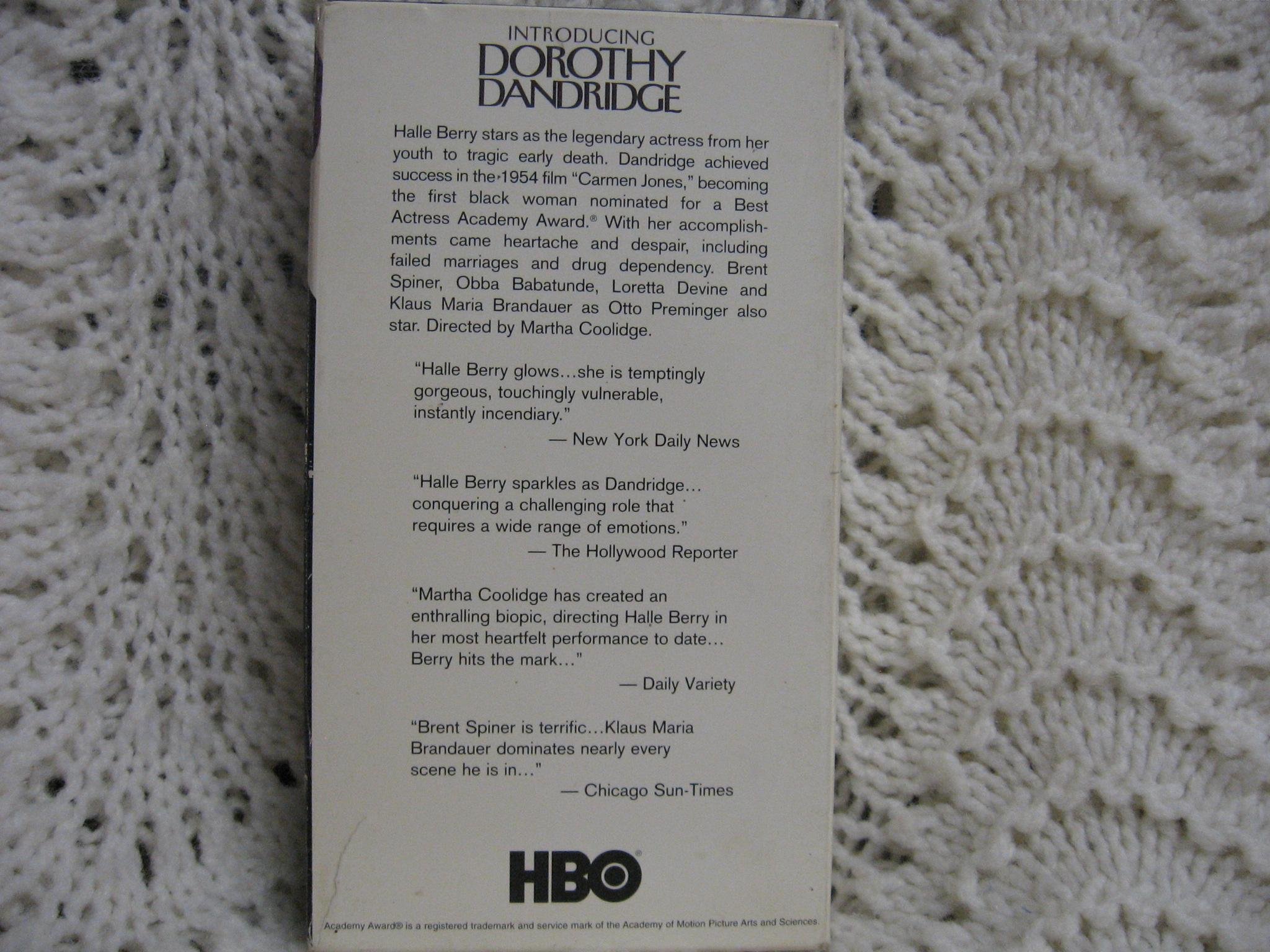 Introducing Dorothy Dandridge - Emmy Consideration Video [VHS] HBO (1999)