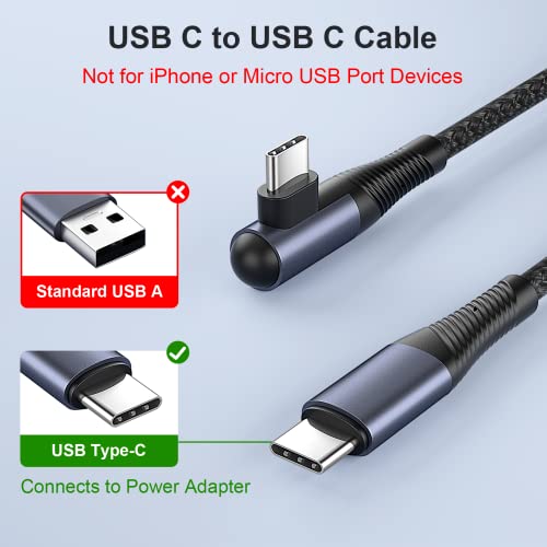 Deegotech USB-C to USB-C Fast Charging Cable 10ft Pack of 2 [60W 3.1A] Nylon Braided Fast Charger Compatible with MacBook Pro/Air, iPad/Pro/Air/Mini, Sumsung Galaxy and More Devices with USB-C Port