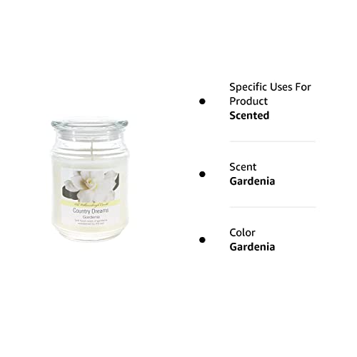 Scented 18 Ounce Glass Jar Container Candle - Gardenia