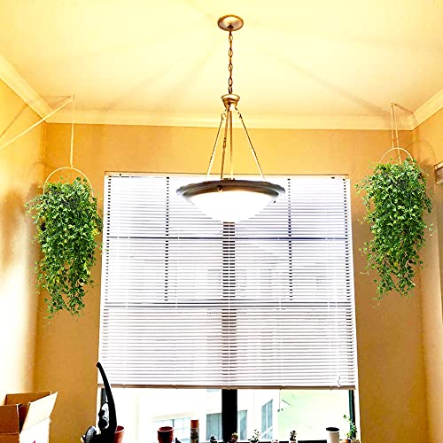 CLONG 2pcs Artificial Hanging Plants 32-in Fake Hanging Plant Fake Ivy Vine Outdoor UV Resistant Plastic Plants (Ivy)