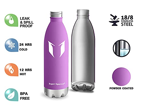 Super Sparrow Suitable for All People Coke-500-Lilac Water Bottle, Lilac Purple, 500ml-17oz