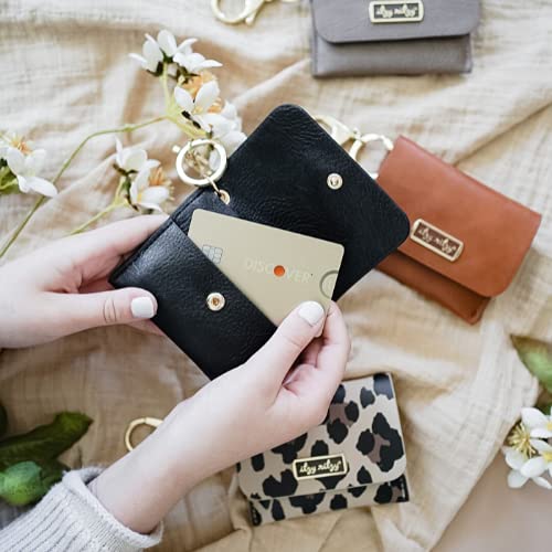 Itzy Ritzy β Itzy Mini Wallet Card Holder & Key Chain Charm; Can Clip to Diaper Bag, Purse, Travel Bag or Keychain; Leopard