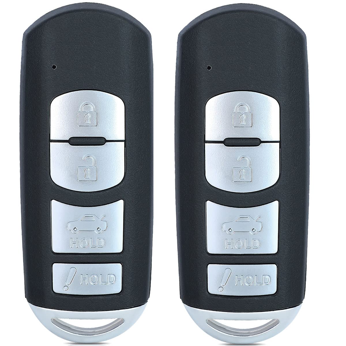 Beefunny Replacement Remote Car Key Shell Case Fob 4 Button for Mazda 3 6 2014-2018 SKE13D-01 (2)