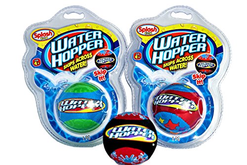 JA-RU Water Hopper Ball Toy Pack (3 Pack Assorted) Bouncing Water Skip Ball. Water Balls for Pool and for Beach Game. Squishy Skipper Water Bouncy Balls for Kids and Adults. Plus Sticker 880-3s
