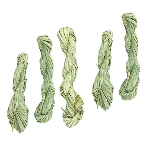 leasote 5Pcs Rabbit Toys - Guinea Pig Chew Grass, Grass Ball Made of Natural Timothy Hay Rabbit Dental Care Food Suitable for Guinea Pigs Rabbit Chinchilla Hamster Gerbils A