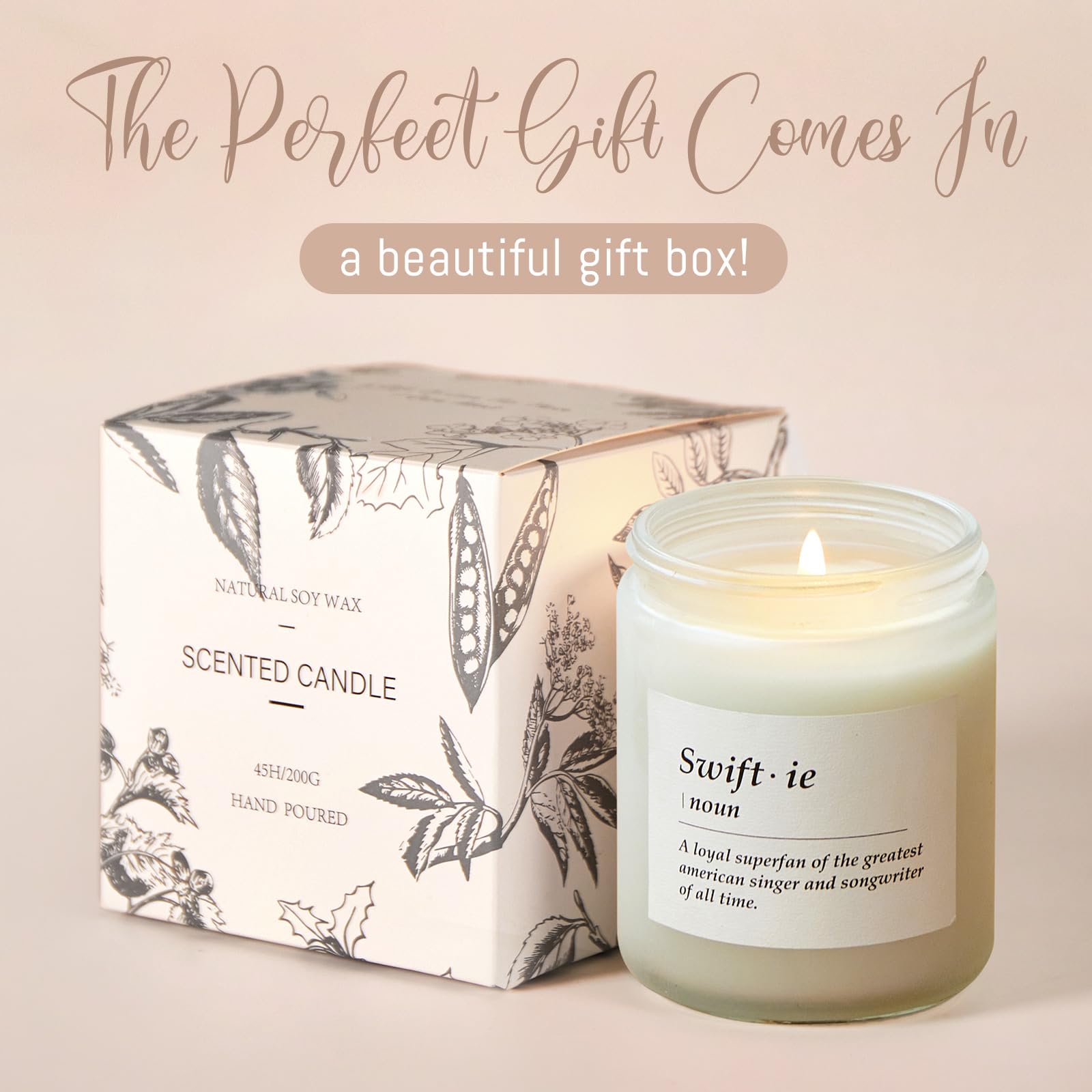 Birthday Scented Candle Gift/Party Decorations Lasting Candle for Best Era 9oz Pure Soy Wax Handcrafted,Candle Cool Gifts Idea。
