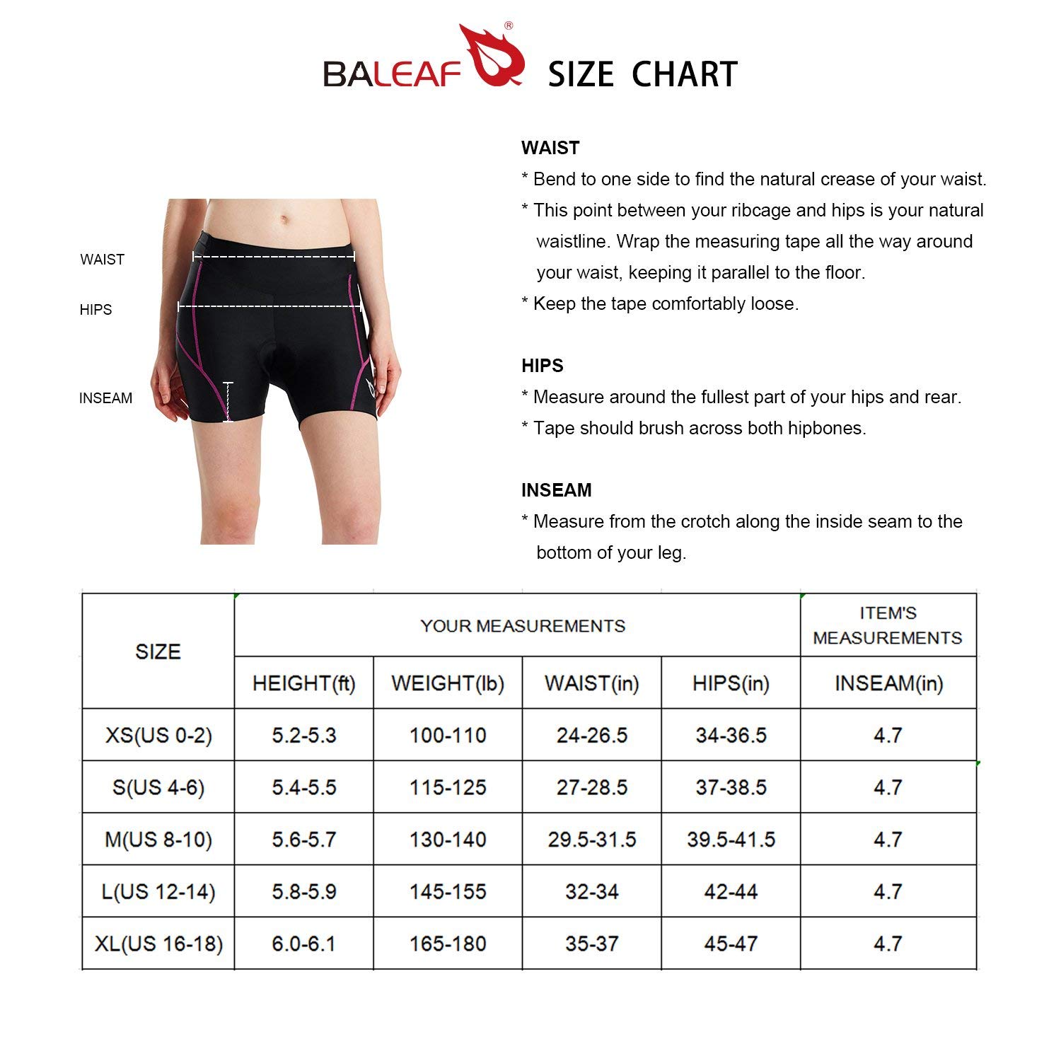 BALEAF Women's Cycling Shorts Padded Bike Shorts Biking Bicycle Spin Underwear Gel UPF 50+ Wine Red S