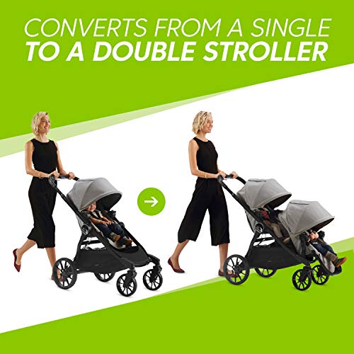Baby Jogger City Select LUX Stroller | Baby Stroller with 20 Ways to Ride, Goes from Single to Double Stroller | Quick Fold Stroller, Granite