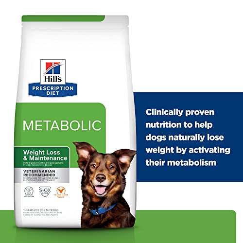 Hill's Prescription Diet Metabolic Weight Management Chicken Flavor Dry Dog Food, Veterinary Diet, 27.5 lb. Bag