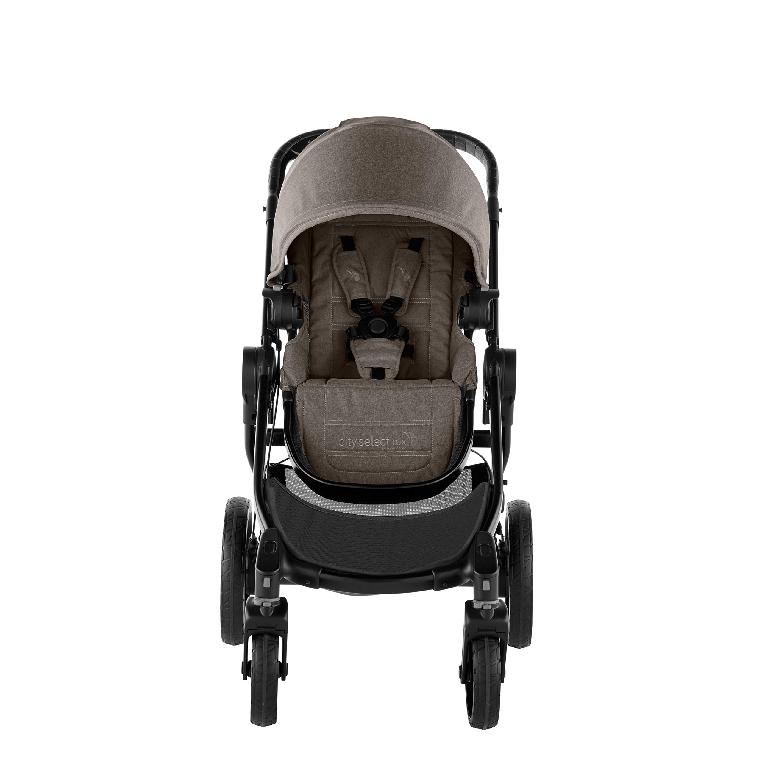 Baby Jogger City Select Double Stroller | Baby Stroller with 20 Ways to Ride, Included Second Seat | Quick Fold Stroller, Granite