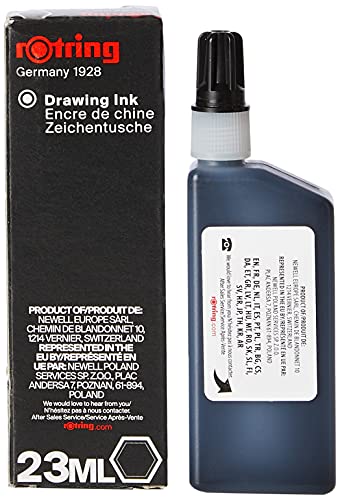 Rotring Isograph Technical Drawing Pen, Liquid Ink, 23 ml, Black