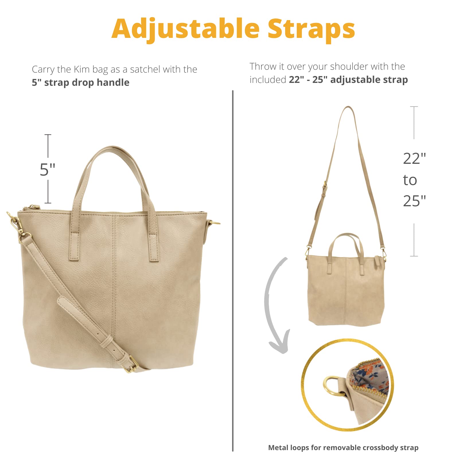 Joy Susan Women's Kim Top-Zip: Medium Tote Handbag