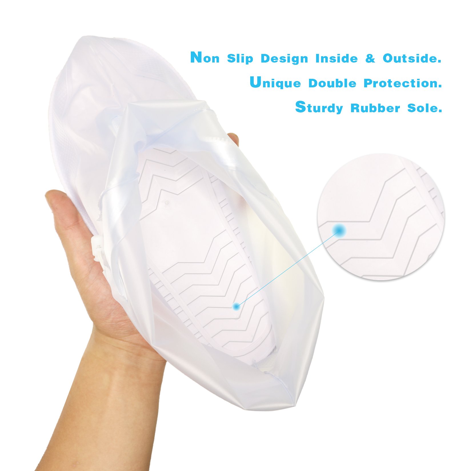 ARUNNERS Rain Cover for Shoes (White, 3XL)