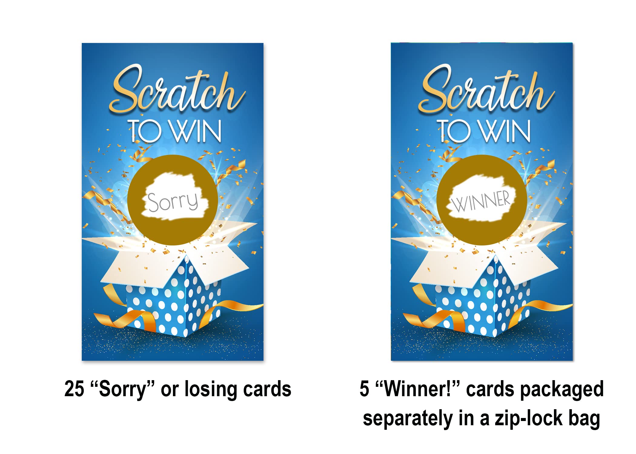 Generic What’s in The BoxScratch Off Cards-(30 Pack)-Birthday Party Scratch Off Tickets-Bridal Shower-Holiday Scratch Off-Customer and Employee Appreciation-Christmas Scratch Off