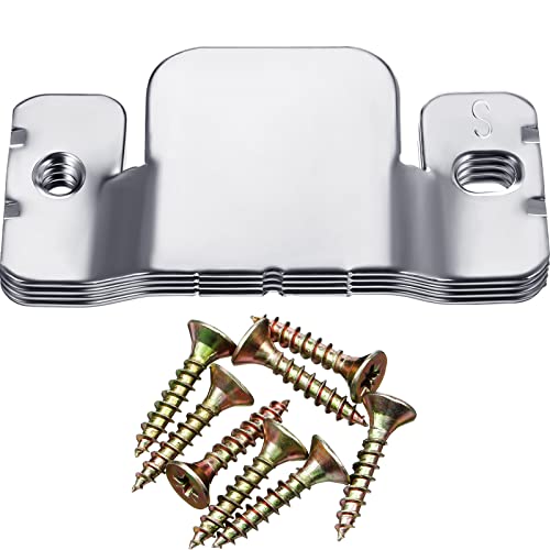 Mudder Universal Sectional Couch Bracket Sofa Interlocking Sofa Connector Bracket Couch Sectional Connectors with Screws Sectional Sofa Clips, 4 Pieces