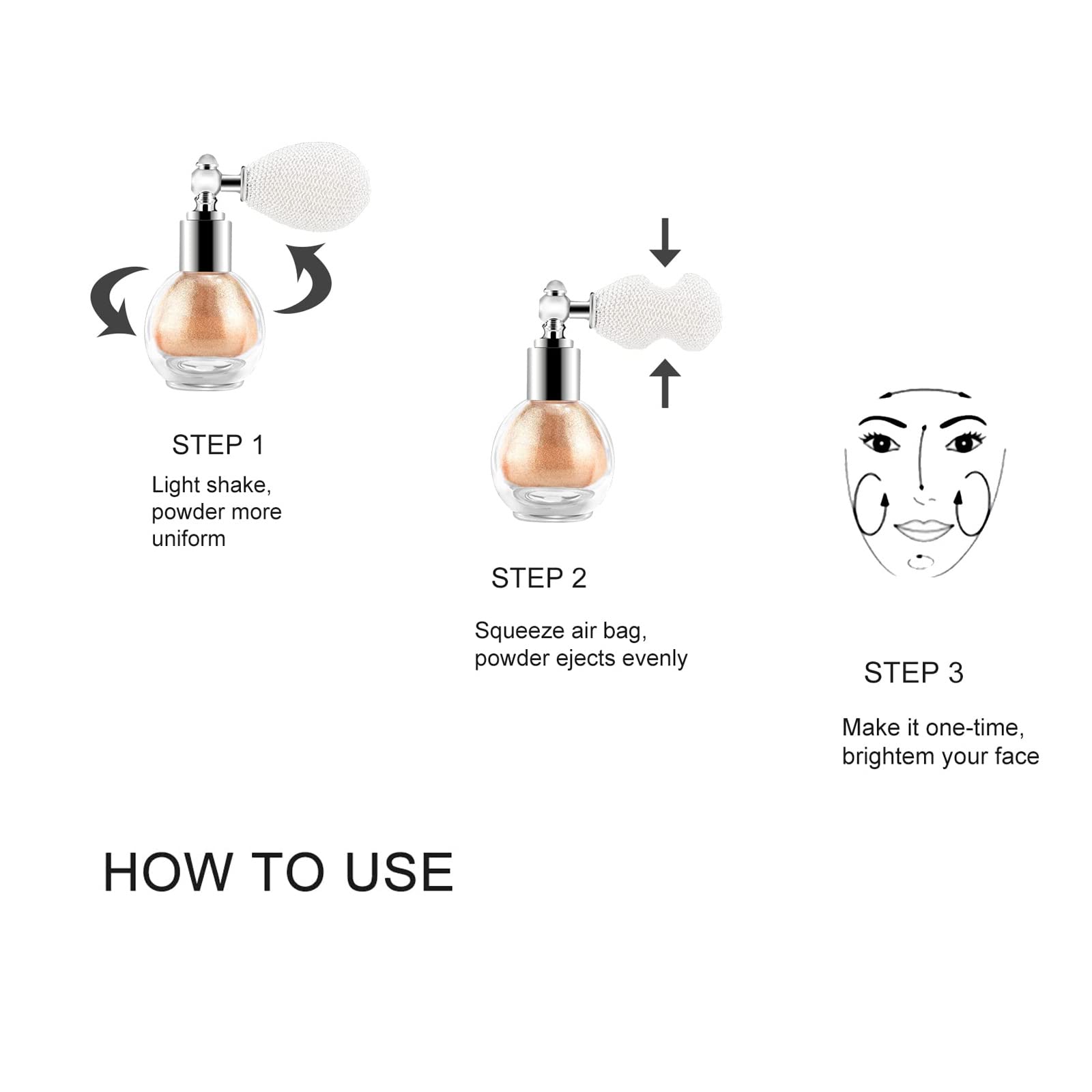 Body Glitter Spray Glitter Powder Highlighter Spray Powder for Hair Face Nails Body Makeup