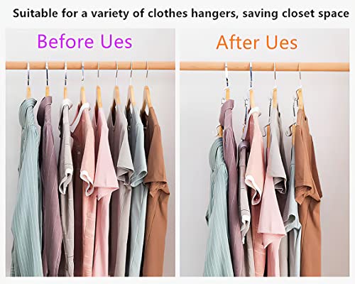 Clothes Hanger Connector Hooks 60 Pcs Hangers Space Saving Closet Hanger Plastic Hooks for Family or Clothing Shop Organizer Hangers Accessory