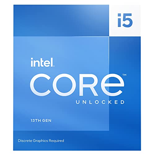 Intel Core i5-13600KF Desktop Processor 14 cores (6 P-cores + 8 E-cores) 24M Cache, up to 5.1 GHz & NZXT H5 Flow Compact ATX Mid-Tower PC Gaming-Case – High Airflow Perforated Front Panel – Black