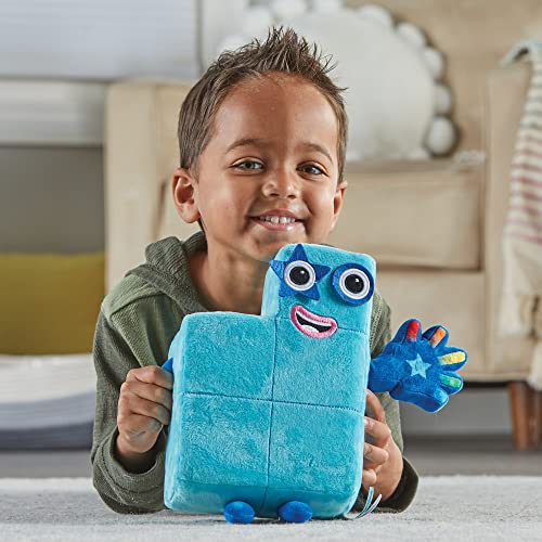 hand2mind Sing-Along Numberblock Five, Plush Singing Toys, Music Playing Stuffed Animals, Musical and Light Up Toys, Plush Interactive Toy Figures, Cartoon Plush Toys, Imaginative Play Toys