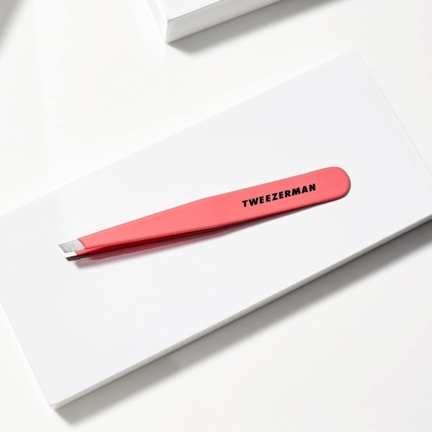 Tweezerman Fashion Color Slant Tweezer, Geranium, 1 Count