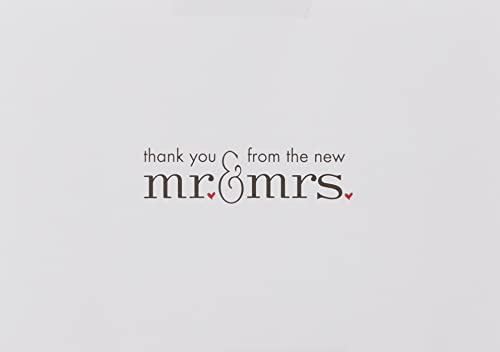 Hortense B. Hewitt 50-Count Wedding Thank You Notes, 4.8 x 3.5-Inches, Mr. and Mrs.