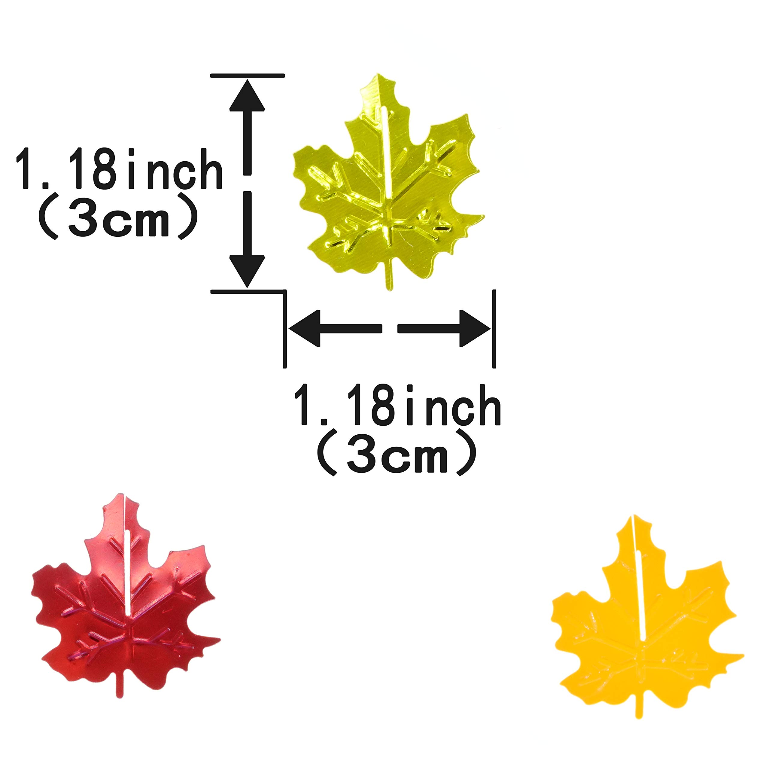 Fall Party Table Scatter Confetti - Thanksgiving Day Maple Leaves Foil Metallic Sequins Confetti Autumn Party Sprinkles Confetti Decorations, 60g
