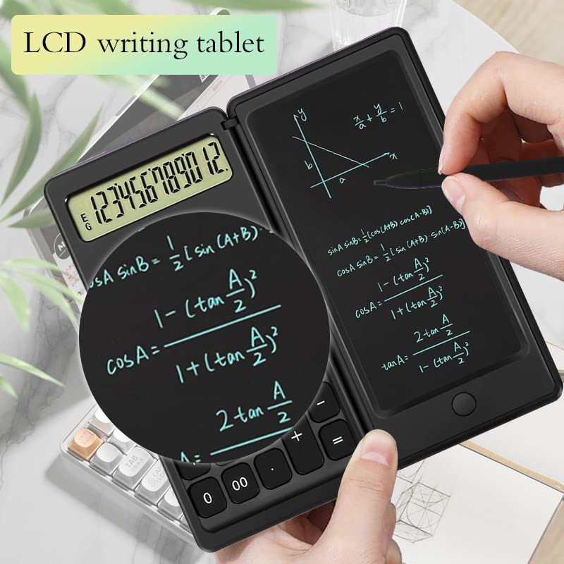 IPepul Calculator,calculators Desktop with Writing Screen, Large Display, and Quiet Design - Ideal for Students and Office Workers (Black)
