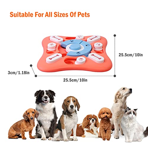 knitly Dog Puzzle Toys for IQ Training & Mental Enrichment, Interactive Dog Toys for Large Medium Small Dogs,Dog Treat Puzzle Dispensing Slow Feeder with Squeaky Design for Training & Fun Feeding