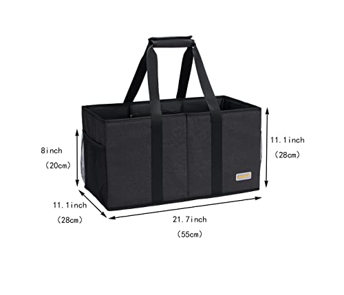 Large Folding Picnic Basket, Laundry Basket,Large Utility Tote Bag, Reusable Basket, Storage Bag, Shopping Bag, Car Storage Box.