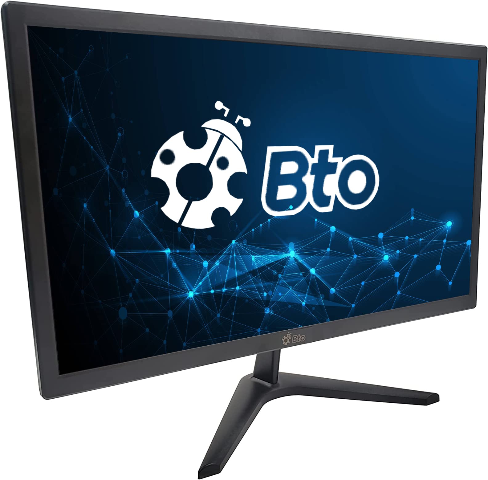 BTO New 19 Inch LED Computer Desktop Tower Monitor, HD+ 1440 x 900 IPS Crisp Display, HDMI and VGA Port, 75Hz Refresh Rate, VESA Mountable, Black