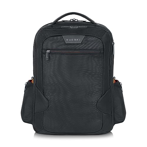 EVERKI Studio Expandable Laptop Backpack â Bag Made from Plastic Bottles for Up to 15-inch Laptop/MacBook, Black