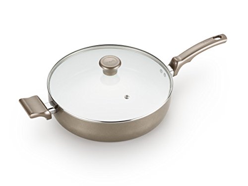 T-fal C991SE Ceramic Chef Cookware Set, 12-Piece, Champagne