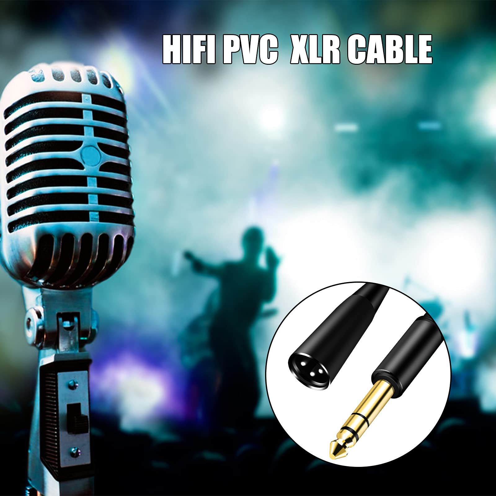 belipro 1/4 Inch TRS to XLR Cable 10Ft 2pack, 6.35mm Male to XLR 3 pin Male Balanced Cable,for Microphone, Audio Mixer, Speaker, Studio and More