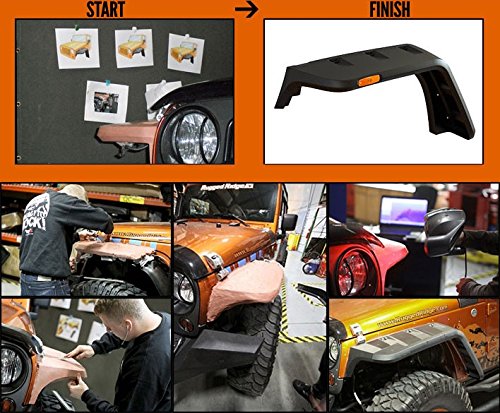 Rugged Ridge | Hurricane Flat Fender Flare Kit | 11640.10 | Fits 2007-2018 Jeep Wrangler JK