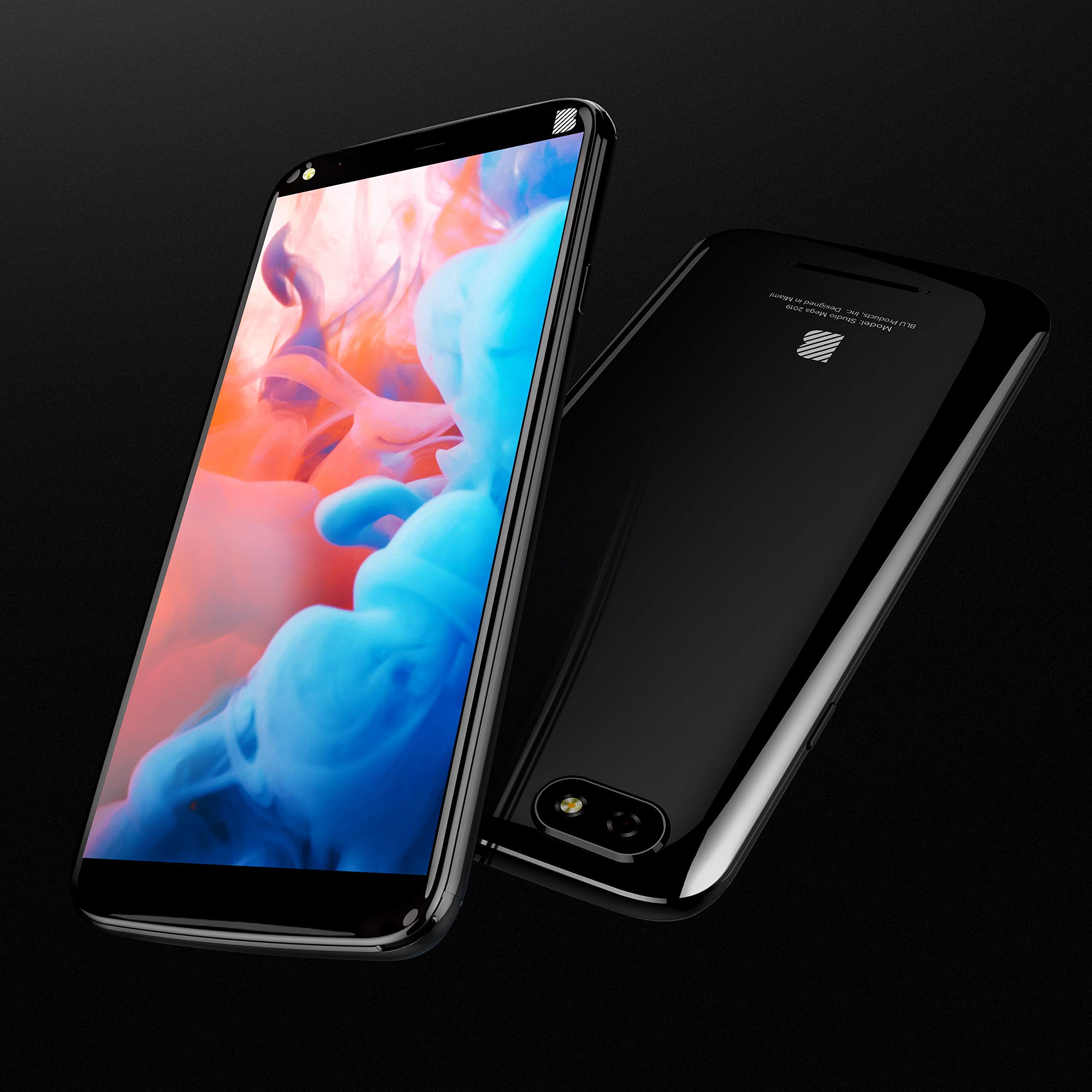 BLU Studio Mega 2019-6.0" Display Smartphone, 32GB+2GB Ram- Black