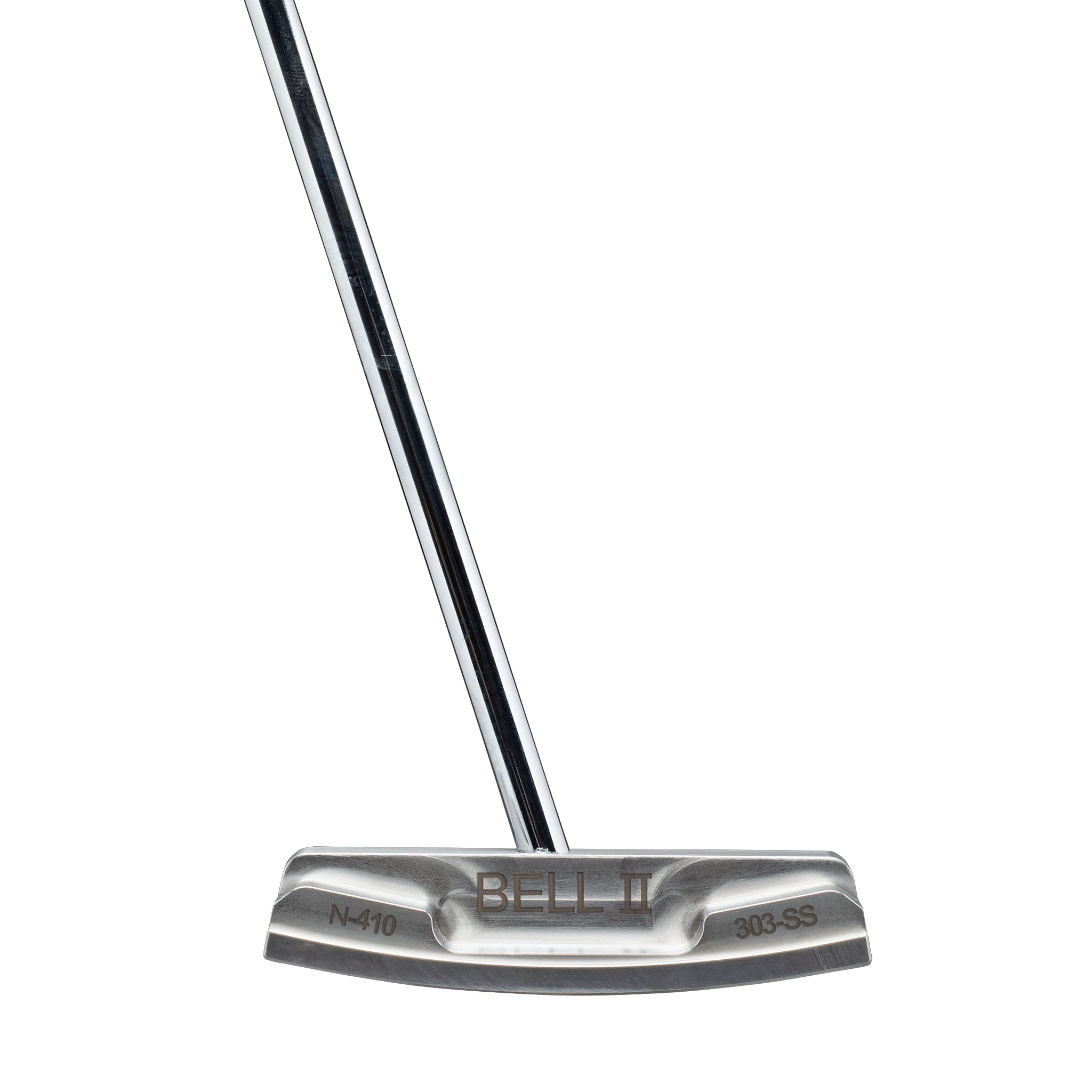 Bell II N-410 No-Offset Center Shaft Jumbo/Oversize Blade Golf Putter + Tacki-Mac Jumbo Flat Top Grip (Right, 33)