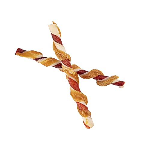 Good'N'Fun Triple Flavored Rawhide Twists For Dogs, 35 Count,Chicken,0.14 pounds